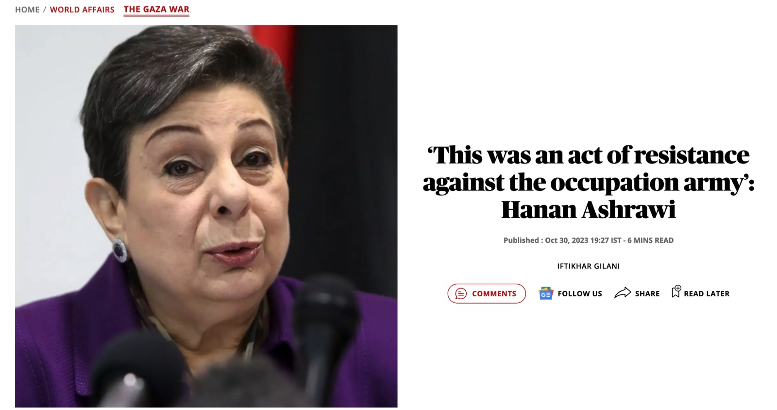 Hanan Ashrawi proves – yet again – why she should never have been a ...